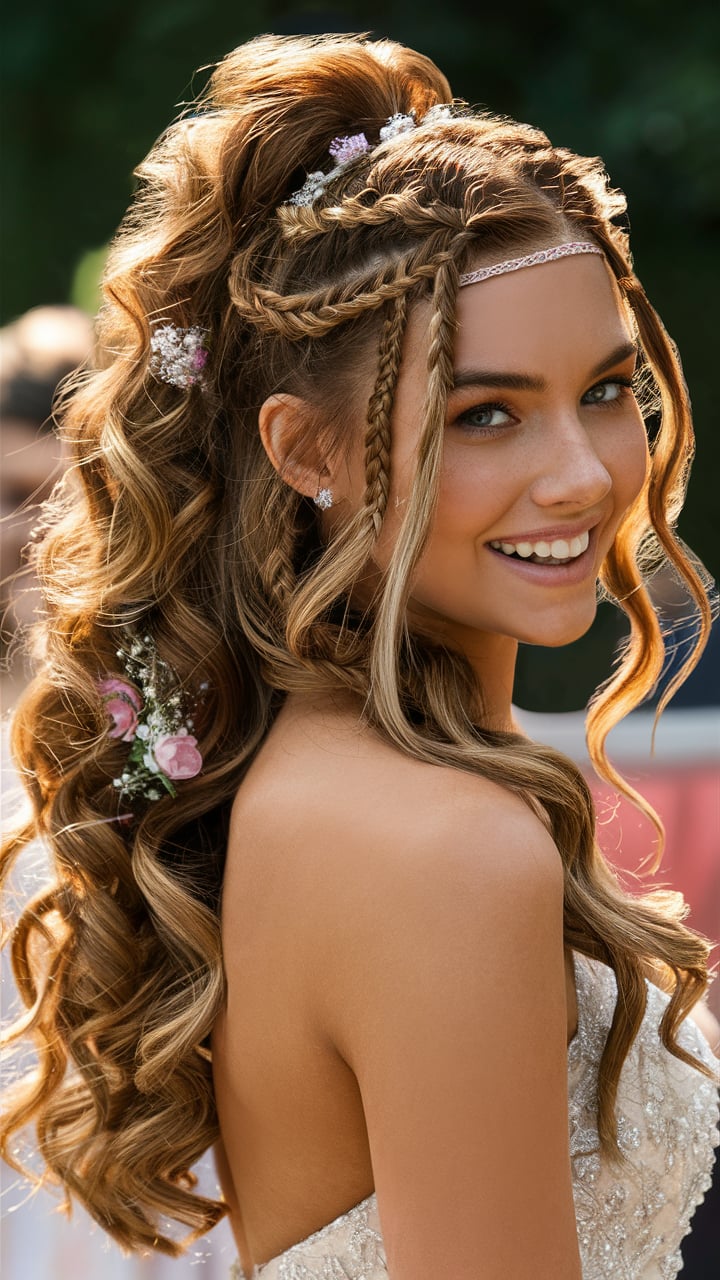 33 Half Up Half Down Prom Hairstyles: Hairstyle With Beauty