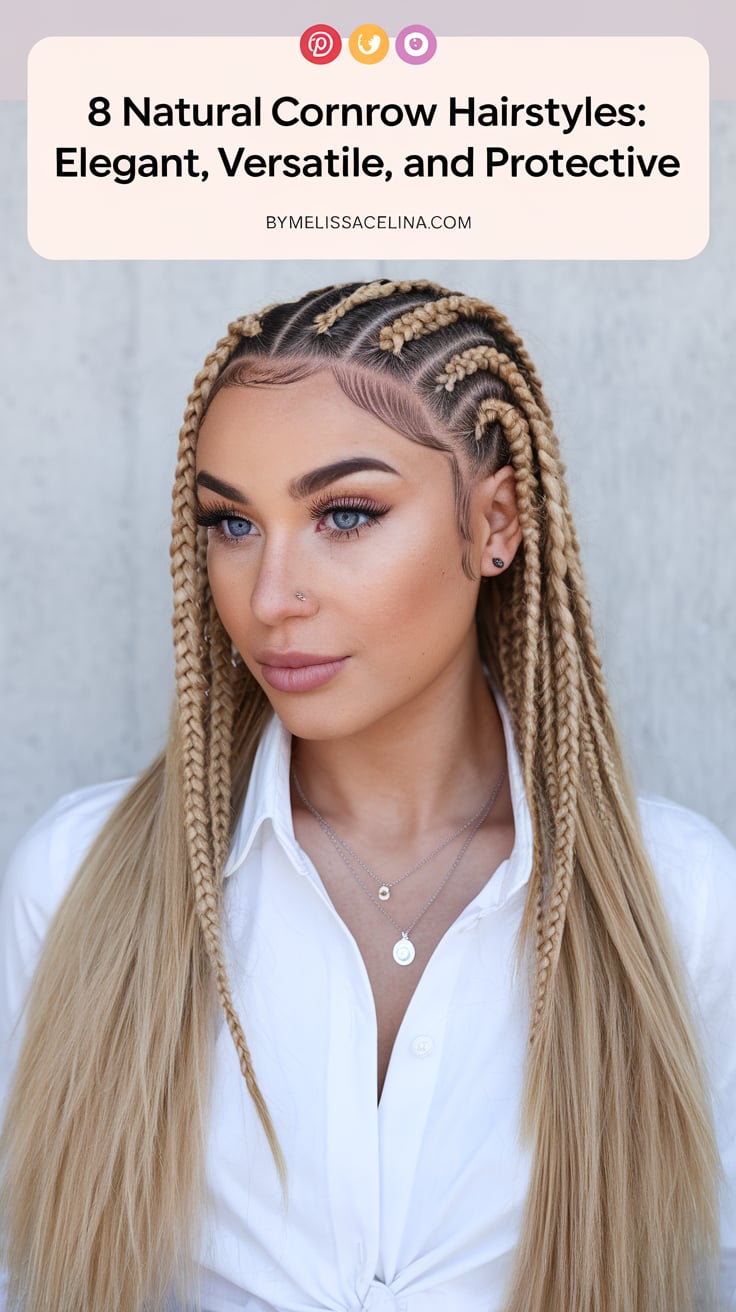 8 Natural Cornrow Hairstyles: Elegant, Versatile, and Protective – By ...